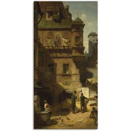Wandbild Artland "Kunst und Wissenschaft. Um 1880" Bilder Gr. B/H: 50 cm x 100 cm, Leinwandbild Gruppen & Familien, 1 St., braun Kunstdrucke