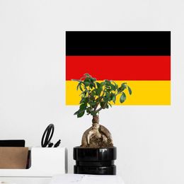 Wandtattoo Wall-Art "Fußball Deutschland Fahne" Wandtattoos Gr. B/H/T: 120 cm x 85 cm x 0,1 cm, bunt (mehrfarbig) Wandtattoos Wandsticker