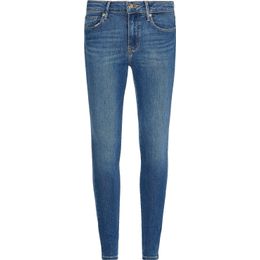 Skinny-fit-Jeans Tommy Hilfiger "TH FLEX COMO SKINNY RW A IZZY" Gr. 31, Länge 30, blau (izzy) Damen Jeans Röhrenjeans