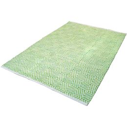 Teppich Calo-deluxe "Luba 333" Teppiche Gr. B/L: 160 cm x 230 cm, 7 mm, 1 St., grün Baumwollteppiche