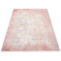 Teppich OCI DIE TEPPICHMARKE "TOP SABINA" Teppiche Gr. B/L: 200 cm x 290 cm, 7 mm, 1 St., rosa (rosa, creme) Esszimmerteppiche