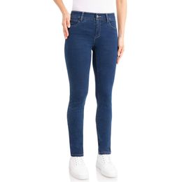 Slim-fit-Jeans WONDERJEANS "Classic-Slim" Gr. 36, Länge 32, blau (blue stone washed) Damen Jeans Röhrenjeans