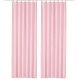 Vorhang Home Affaire "Parry" Gardinen Gr. 245 cm, Schlaufen, 140 cm, rosa (rosé) Schlaufen