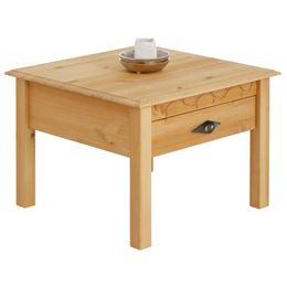 Couchtisch Home Affaire "Laura" Tische Gr. B/H/T: 60 cm x 42 cm x 60 cm, beige (natur gebeizt, gewachst) Eckige Couchtische Holz-Couchtische Tisch