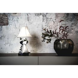 LED Tischleuchte HAPPY LAMPS FOR SMILING EYES "Ben der Waschbär" Lampen Gr. 1 flammig, Höhe: 47 cm, schwarz-weiß (weiß, schwarz und grau) LED Tischlampen