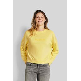 Rundhalspullover Bugatti Gr. XL, gelb Damen Pullover Rundhalspullover