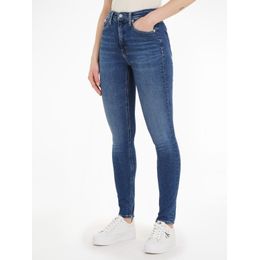 Skinny-fit-Jeans Calvin Klein Jeans "HIGH RISE SKINNY" Gr. 27, Länge 30, blau (blue30) Damen Jeans Röhrenjeans