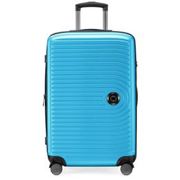 Hartschalen-Trolley Hauptstadtkoffer "Mitte, 68 cm, cyanblau" Gr. B/H/T: 45 cm x 68 cm x 25 cm 67 l, blau (cyanblau) Koffer Hartschalenkoffer