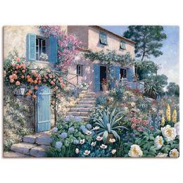 Wandbild Artland "Stufen zum" Bilder Gr. B/H: 80 cm x 60 cm, Leinwandbild Garten Querformat, 1 St., bunt Kunstdrucke