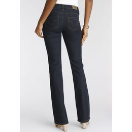 Bootcut-Jeans Arizona "Shaping" Gr. 52, N-Gr, blau (rinsed) Damen Jeans Bootcut