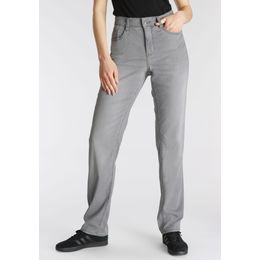 Bequeme Jeans MAC "Stella" Gr. 46, Länge 30, grau (light grey used) Damen Jeans High-Waist-Jeans