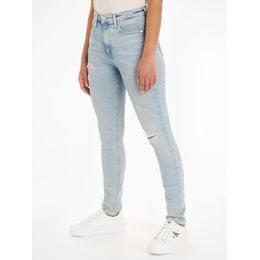Skinny-fit-Jeans Calvin Klein Jeans "HIGH RISE SKINNY" Gr. 31, Länge 30, blau (lightblue_30) Damen Jeans Röhrenjeans