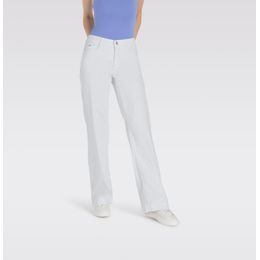 Weite Jeans MAC "DREAM WIDE" Gr. 44, Länge 30, weiß (whitedenim) Damen Jeans Weite