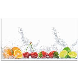 Küchenrückwand Artland "Fruchtig erfrischend gesund Fruchtmix" Spritzschutzwände Gr. B/H: 110 cm x 60 cm, bunt Küchendekoration