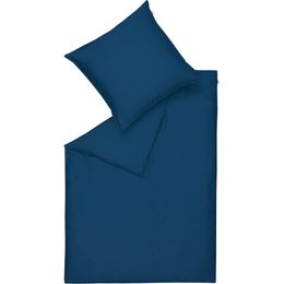 Schöner Wohnen Kollektion Bettwäsche SCHÖNER WOHNEN-KOLLEKTION "Pure in Gr. 135x200, 155x220 oder 200x200 cm" Gr. B/L: 200 cm x 200 cm (1 St.), B/L: 80 cm x 80 cm & 80 cm x 80 cm (2 St.), Satin, blau (marine, dunkelblau, blau) Satin-Bettwäsche