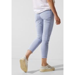 Slim-fit-Jeans Street One Gr. 26, Länge 26, blau (light blue striped washed) Damen Jeans Röhrenjeans