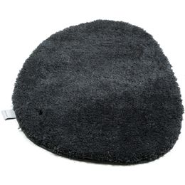 Badematte Tom Tailor HOME "Cozy Bath UNI" Badematten Gr. oval (60 cm x 100 cm), 1 St., Polyester, grau (anthrazit) Einfarbige Badematten