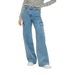 Weite Jeans s.Oliver Gr. 42, Länge 30, blau (mid blue) Damen Jeans Weite