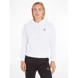 Kapuzensweatshirt Calvin Klein Jeans "CK EMBROIDERY HD" Gr. S (36), weiß (white) Damen Sweatshirts