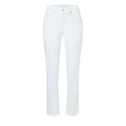Stretch-Jeans MAC "Melanie" Gr. 44, Länge 30, weiß (whiteden) Damen Jeans Röhrenjeans