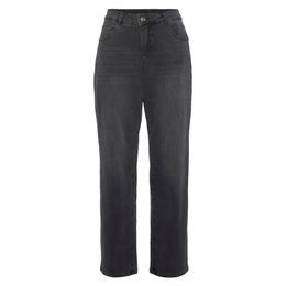 Bequeme Jeans MAC "Gracia" Gr. 40, Länge 34, grau (grey wash) Damen Jeans