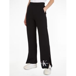 Sweathose Calvin Klein Jeans "DIFFUSED MONOLOGO JOG PANT" Gr. XS (34), N-Gr, schwarz (ck black) Damen Hosen Freizeithosen