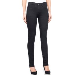 Slim-fit-Jeans WONDERJEANS "Classic-Slim" Gr. 36, Länge 30, schwarz (black denim) Damen Jeans Röhrenjeans
