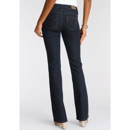 Bootcut-Jeans Arizona "Shaping" Gr. 20, K + L Gr, blau (rinsed) Damen Jeans Bootcut