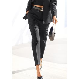 Anzughose Lascana Gr. 34, N-Gr, schwarz Damen Hosen Strandhosen in trendiger 78-Länge, elegante Stoffhose, Business-Look Bestseller
