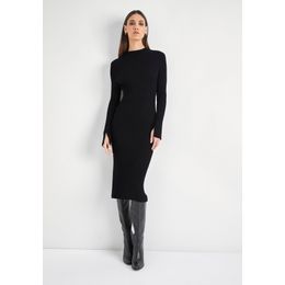 Strickkleid HECHTER PARIS Gr. 46, N-Gr, schwarz Damen Kleider Freizeitkleider