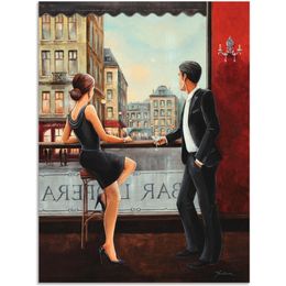 Wandbild Artland "Bar" Bilder Gr. B/H: 90 cm x 120 cm, Alu-Dibond-Druck Bar & Lounges, 1 St., rot Kunstdrucke