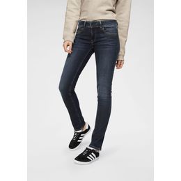 Slim-fit-Jeans Pepe Jeans "NEW BROOKE" Gr. 30, Länge 30, blau (h06 stretch ultra dark) Damen Jeans Röhrenjeans