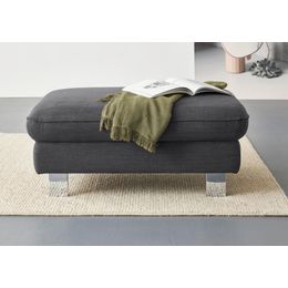 Hocker COTTA "Driver" Gr. B/H/T: 101 cm x 46 cm x 65 cm, Flachgewebe fein TBB, grau (dark grey) COTTA