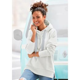 Kapuzensweatshirt ELBSAND "Svana" Gr. L (40), weiß Damen Sweatshirts