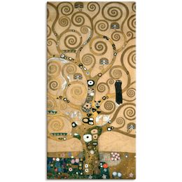 Wandbild Artland "Lebensbaum. Detail, Werkvorlage" Bilder Gr. B/H: 50 cm x 100 cm, Leinwandbild Bäume, 1 St., gelb Kunstdrucke