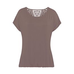 T-Shirt Vivance Gr. 48/50, grau (taupe, schwarz) Damen Shirts Jersey