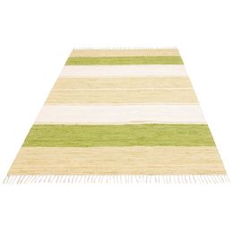 Teppich Andas "Melina" Teppiche Gr. B/L: 160 cm x 230 cm, 5 mm, 1 St., grün Baumwollteppiche