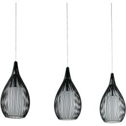 Pendelleuchte Eglo "RAZONI" Lampen Gr. 3 flammig, Höhe: 110 cm, schwarz (schwarz, weiß) Pendelleuchten und Hängeleuchten