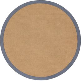 Sisalteppich CarpetFine "Sisal" Teppiche Gr. Ø 160 cm, 5 mm, 1 St., grau Esszimmerteppiche