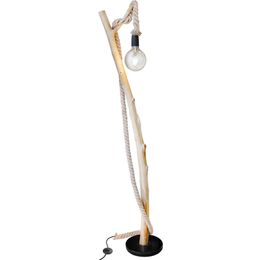 LED Stehlampe Home Affaire "Roggenburg" Lampen Gr. 1 flammig, Höhe: 15 cm, braun (eiche hell) Designerlampe Standleuchten