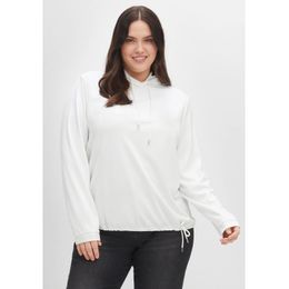 Kapuzensweatshirt sheego "Große Größen" Gr. 48/50, weiß Damen Sweatshirts