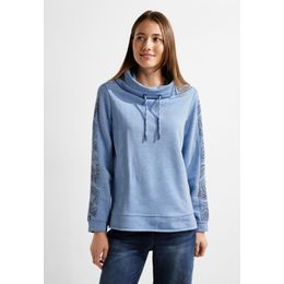 Sweatshirt Cecil Gr. XL (44), blau (real blue melange) Damen Sweatshirts