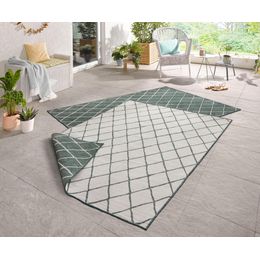 Teppich NORTHRUGS "Malaga Wendeteppich" Teppiche Gr. B/L: 160 cm x 230 cm, 5 mm, 1 St., grün Esszimmerteppiche