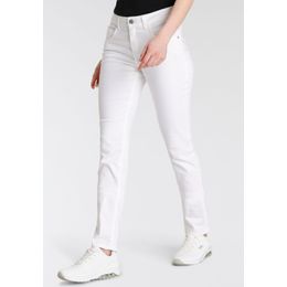 Relax-fit-Jeans Kangaroos "RELAX-FIT HIGH WAIST" Gr. 38, N-Gr, weiß (white) Damen Jeans Ankle 7/8