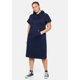 Shirtkleid sheego "Große Größen" Gr. 44, Normalgrößen, blau (marine) Damen Kleider Freizeitkleider