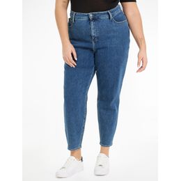 Mom-Jeans Calvin Klein Jeans Plus "MOM JEAN PLUS" Gr. 34, N-Gr, blau (denim medium) Damen Jeans Mom