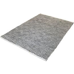 Teppich Calo-deluxe "Luba 333" Teppiche Gr. B/L: 160 cm x 230 cm, 7 mm, 1 St., grau Baumwollteppiche