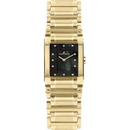 Quarzuhr Jacques Lemans "1-2152F" Armbanduhren goldfarben Damen Quarzuhren Armbanduhr, Damenuhr, Perlmutt-Zifferblatt, Glaskristalle