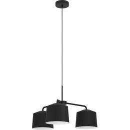 Hängeleuchte Eglo "CAGUANES" Lampen Gr. Ø 66,50 cm Höhe: 110,00 cm, schwarz (schwarz, weiß) Pendelleuchten und Hängeleuchten