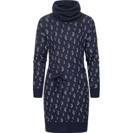 Sweatkleid Ragwear "Babett Dress Marina" Gr. XL (42), Normalgrößen, blau (navy) Damen Kleider Langarm